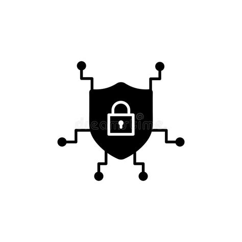 Cyber Security Icon Set Digital System Data Tech Safety Vector Symbol