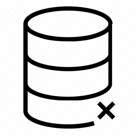 Data Database Delete Network Remove Icon