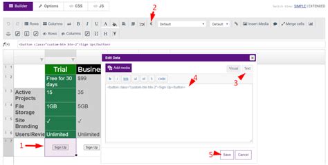 How To Create A Pricing Table Pubydoc Data Tables And Charts Wordpress Plugin