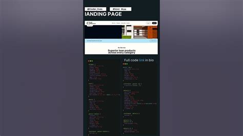 landing page😇 shorts viral coding coder webdevelopment html