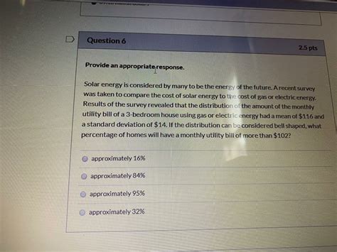 Solved Question 5 2 5 Pts Provide An Appropriate Response