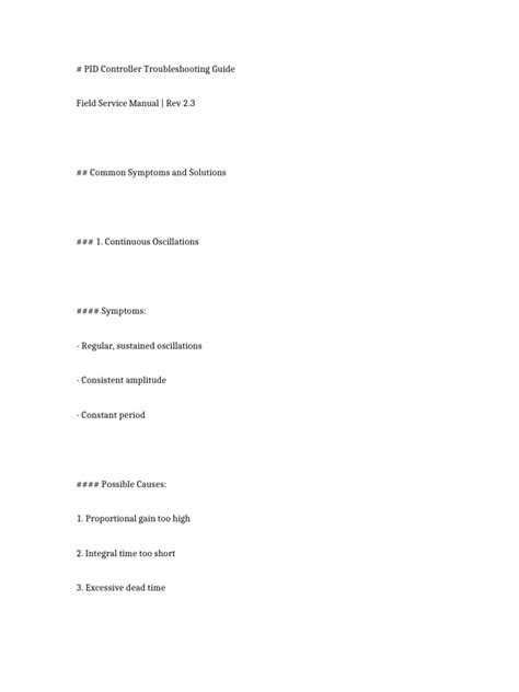 Pid Troubleshooting Pdf