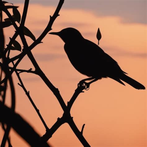 Bird On A Tree Branch Bird On A Tree Branch Premium Ai Generated Image