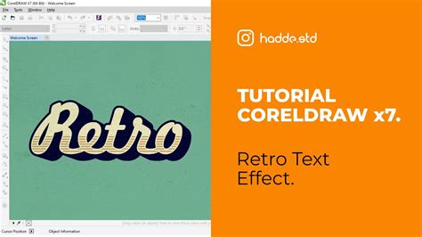 Retro Text Effect Coreldraw X7 Youtube