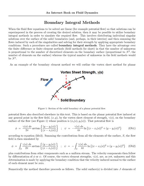 Boundaryintegralmethods An Internet Book On Fluid Dynamics Boundary Integral Methods When The