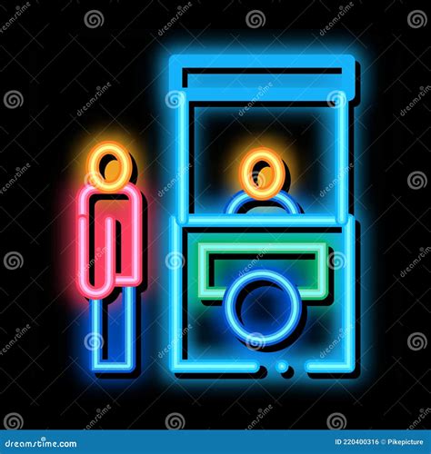 Passport Control Neon Glow Icon Illustration Stock Vector Illustration Of Airport Travel