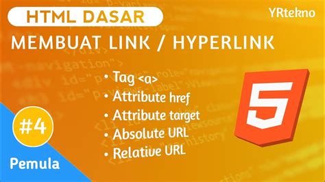 Html Dasar Cara Membuat Hyperlink Youtube