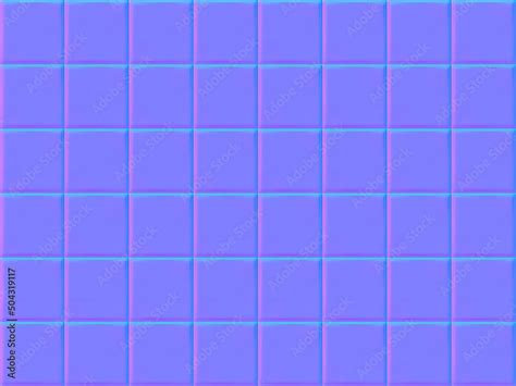 Normal Map Seamless Texture Of Subway Square Tile Pattern Bump Mapping Of Metro Floor Or Wall