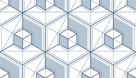 기하학적 큐브는 원활한 패턴 3d 벡터 배경추상 기술 스타일 엔지니어링 라인 그리기 끝없는 그림 단일 색상 흑백 0명에 대한 스톡 벡터 아트 및 기타 이미지 Istock