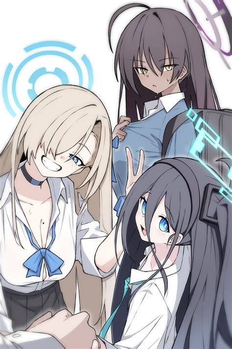 Asuna Karin And Aris Blue Archive Drawn By Mmhomm Danbooru