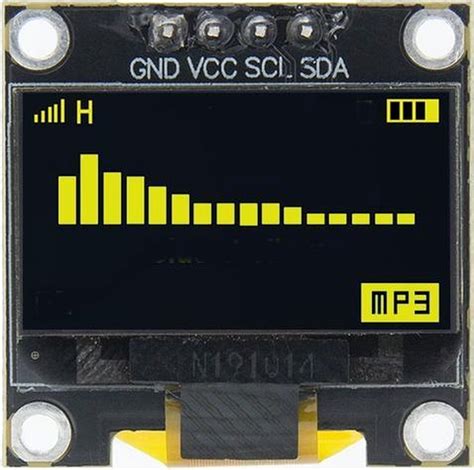 Mini écran Oled Jaune 096 Pouces 128x64 Pixels I2c Pour Arduino Esp32 Esp8266
