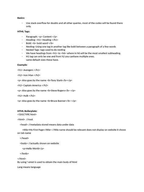 Fullstack Delta Batch Notes Pdf Html Element Html
