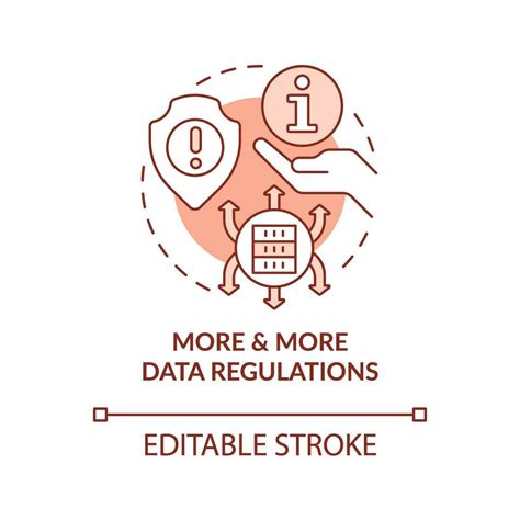 More And More Data Regulations Terracotta Concept Icon Ict In Business