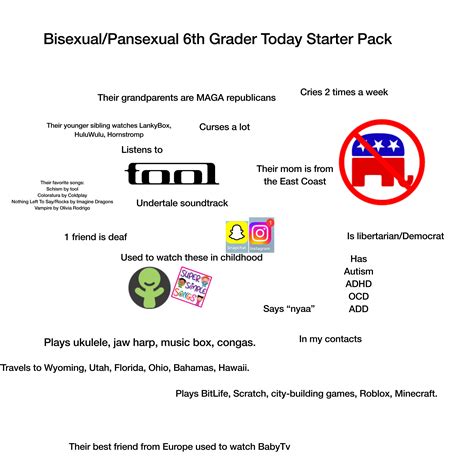 6th Grader Who Is Pansexual Bisexual Now Starter Pack R Starterpacks