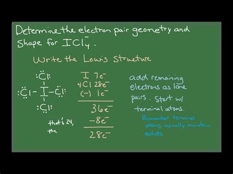 Icl4 Molecular Geometry 6 12 Determine The Electron Pair And Molecular