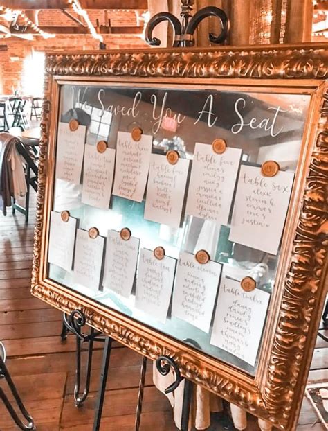 Seating Chart Cards Table Assignment Chart Wedding Calligraphy Seat Assignments Metallic
