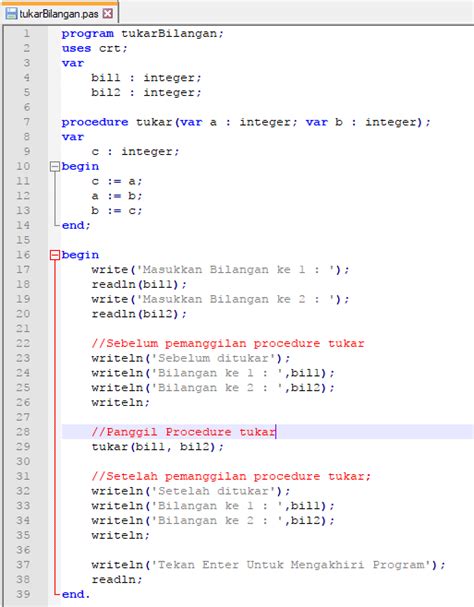Penulisan Function Dan Procedure Pada Pascal 4 Engineering