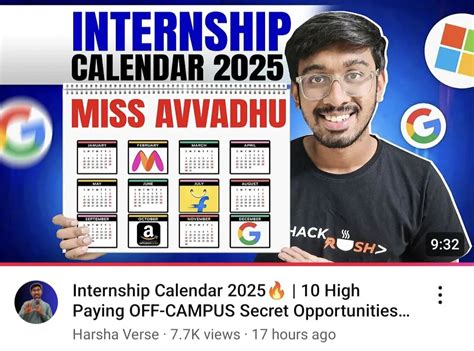 harsha vardhan yadla on linkedin internship calendar 2025 your gateway to high paying off campus…