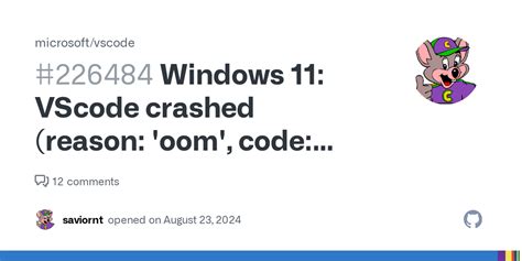 Windows 11 VScode Crashed Reason Oom Code 536870904 Issue