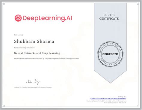Deeplearning Neuralnetworks Artificialintelligence Python Coursera Skills Machinelearning