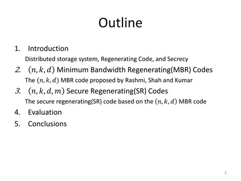 Ppt Secret Sharing Schemes Based On Minimum Bandwidth Regenerating