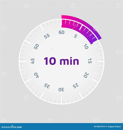 1 Minute Timer Stopwatch Or Countdown Icon Time Measure Chronometr