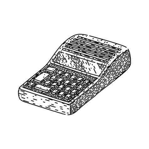 Subtraction Calculator Sketch Hand Drawn Vector Stock Vector Illustration Of Vector