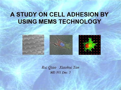 A STUDY ON CELL ADHESION BY USING MEMS