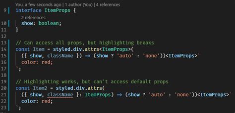 How Do You Use `attrs` With Typescript · Issue 1959 · Styled