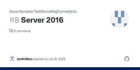 Server Issue Azure Samples TestDeviceRegConnectivity GitHub