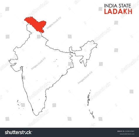 Ladakh Map Indian State Ladakh Map Stock Vector Royalty Free 2238152987 Shutterstock