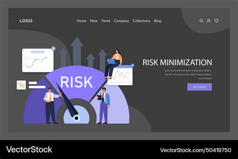 Risk Minimization Spotlighted Professionals Vector Image