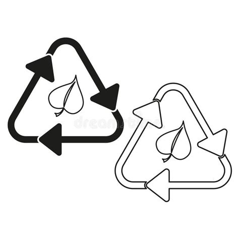 Recycling Leaf Icon Eco Friendly Arrows Symbol Sustainability Graphic