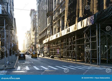Scaffolding For Buildings And Part Of The Crane Royalty Free Stock