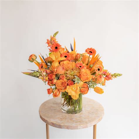 Monochromatic Orange Arrangement Wildflora