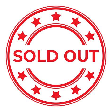 Premium Vector Red Sold Out Isolated Round Stamp Sticker Sign With