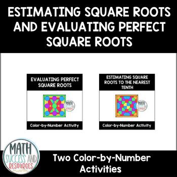 Estimating Square Roots And Evaluating Perfect Square Roots Activities Bundle