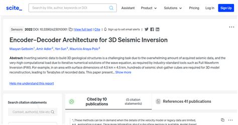 Encoder Decoder Architecture For 3d Seismic Inversion