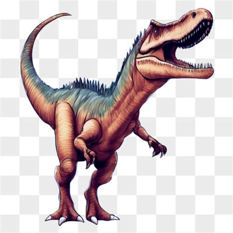 Download T Rex Dinosaur With Open Mouth In Dark Cartoons Online