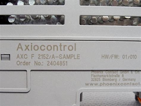 Phoenix Contact Axiocontrol 2404851 Axc F 2152a Sample Axc F 2152 Ebay Phoenix Contact Axiocontrol 2404851 Axc F 2152a Sample Axc F 2152 Ebay