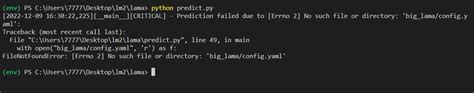 FileNotFoundError Errno 2 No Such File Or Directory Big Lama