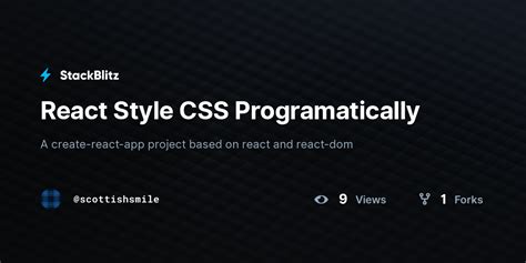 React Style Css Programatically Stackblitz