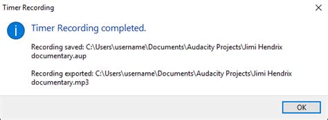 Timer Record Audacity Manual