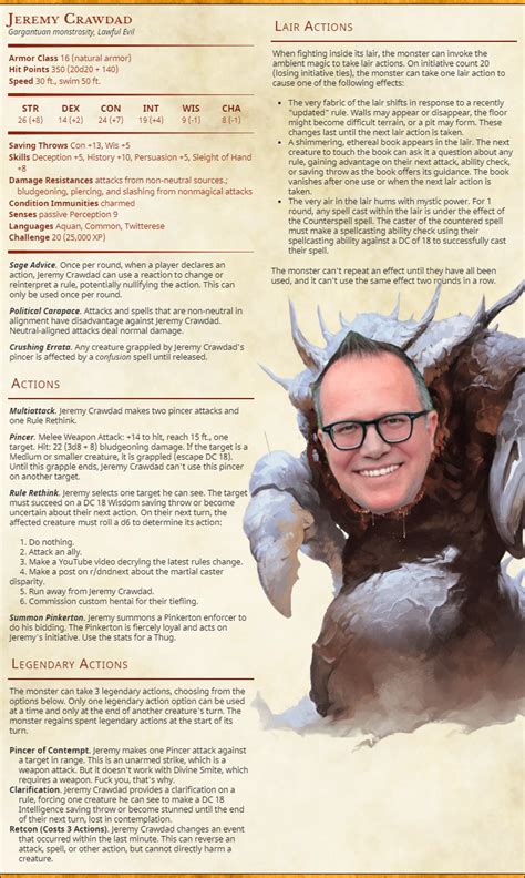 Need Feedback For Homebrew Monster I Just Tpkd My Party Lvl 3 And They Said Its Unfair But