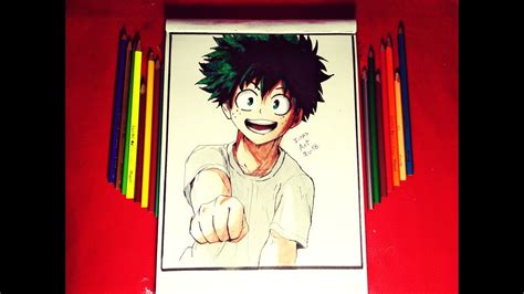 How To Draw Midoriya Izuku Youtube