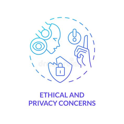 Thin Line Gradient Ethical And Privacy Concerns Icon Concept Stock