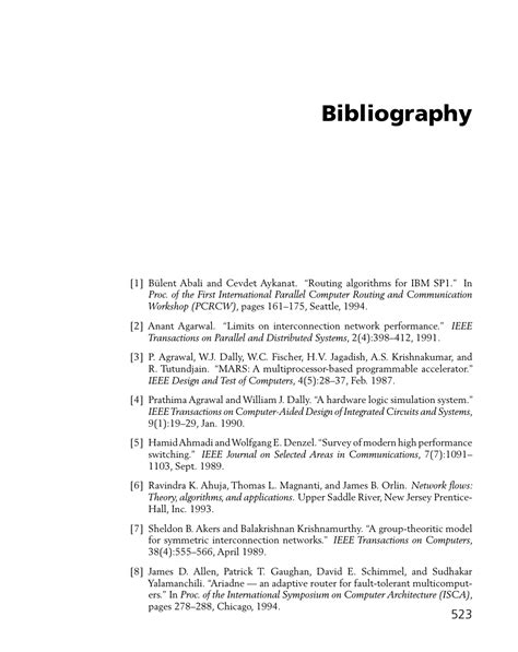 Bibliography Principles And Practices Of Interconnection Networks Book