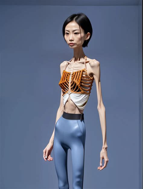 A Woman In A Blue And White Top And Leggings Posing Seaart Ai