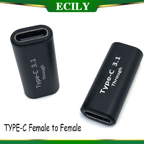 ECILY USB Type C Adapter Female To Female Converter Portable USB C Charge Data Sync Adapter Type