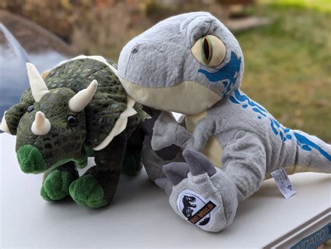 Jurassic World Camp Cretaceous Chunky Blue Raptor Dinosaur Plush